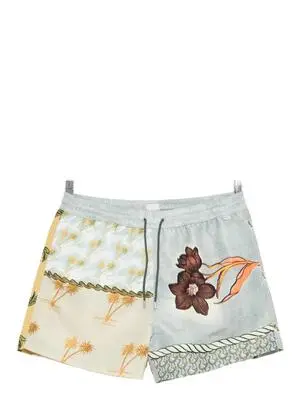 Paul Smith Printed Board/boxer Swim Shorts - Sky Blue