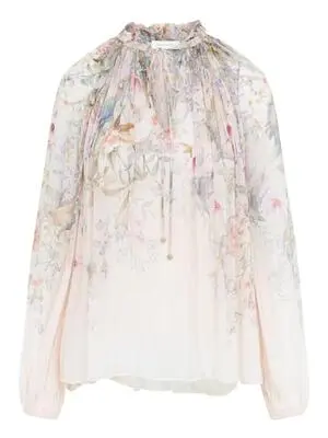 Zimmermann Rebellion Printed Blouse - Beige