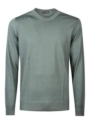DRUMOHR Crew Neck Virgin Wool Sweater - Green
