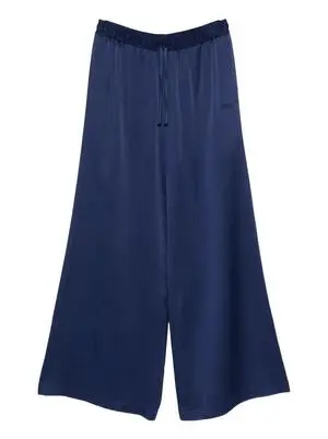 Stella McCartney Satin Wide-leg Trousers - Blue