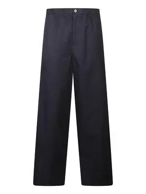 JIL SANDER Cotton Trousers - Blue