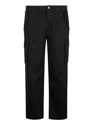 Burberry Cotton Cargo Trousers - Black