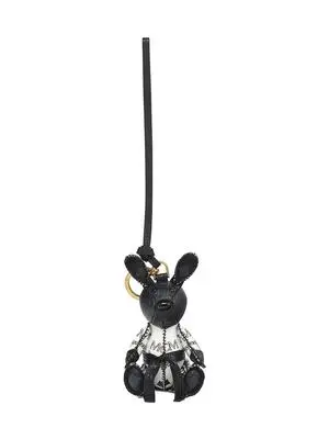 Mcm Rabbit Charm - Black And White