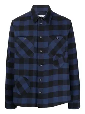 Off-White Flannel Shirt - Grey
