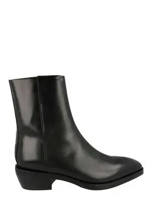 FERRAGAMO Fuerte Leather Ankle Boot - Black