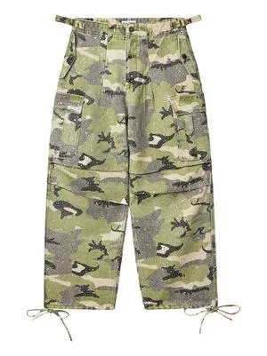 VALE FOREVER Crystal Camo Cargos - Green