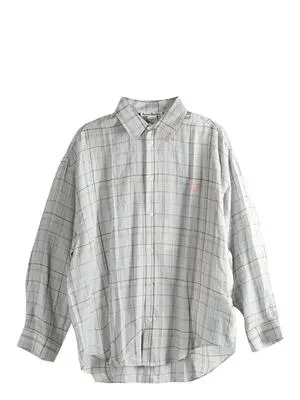 Acne Studios Plaid Long-sleeve Button-up Shirt - Grey