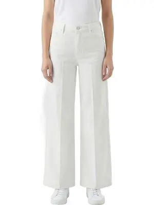 MOTHER Wide Leg Jeans - White