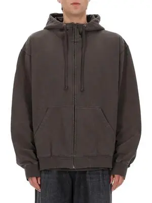 MAISON MARGIELA Full Zip Sweatshirt - Brown