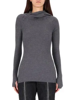 Jean Paul Gaultier Long Sleeve Sweater - Grey