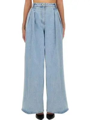 Nina Ricci Wide Leg Jeans - Sky Blue