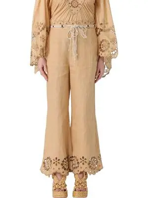 Zimmermann Wide Leg Pants - Beige