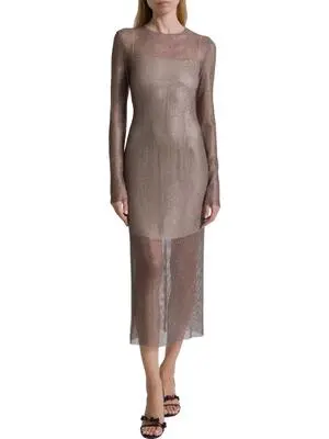 Alberta Ferretti Midi Dress - Grey