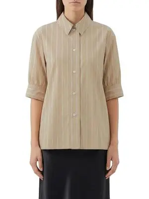 JIL SANDER Striped Shirt - Beige