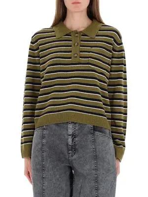 Baum Und Pferdgarten Striped Polo Sweater - Green