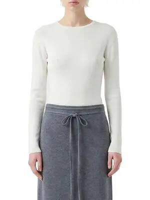 LISA YANG Ribbed Pullover Sweater - White