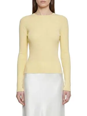 LISA YANG Ribbed Pullover Sweater - Yellow