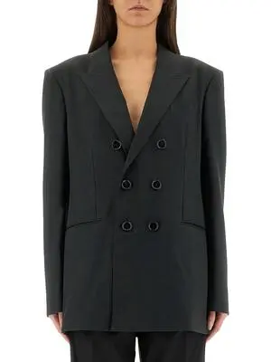 Ami Double Breasted Jacket - Black