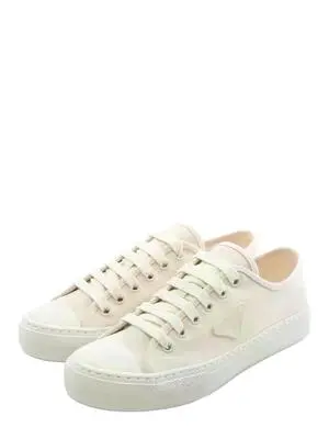 Prada Canvas Triangle-logo Sneakers - Neutrals