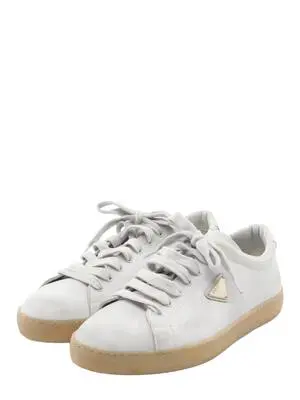 Prada 2010 Triangle Logo Low-cut Sneakers - White