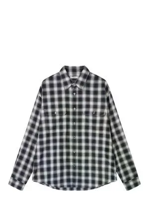 STUDIO TOMBOY Check Pocket Shirt - Black