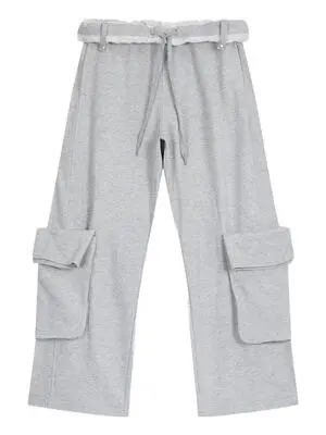 OPEN YY Rolled-waist Cargo Trousers - Grey