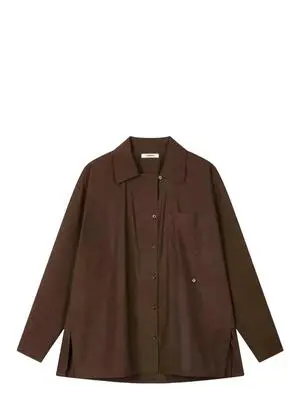 STUDIO TOMBOY Chest-pocket Shirt - Brown