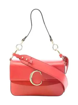 Chloé 10s Small Double Carry Leather Shoulder Bag - Red