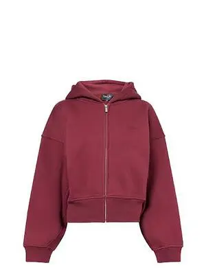 TALA Cocoon Zip-through Cotton-blend Hoody - Port
