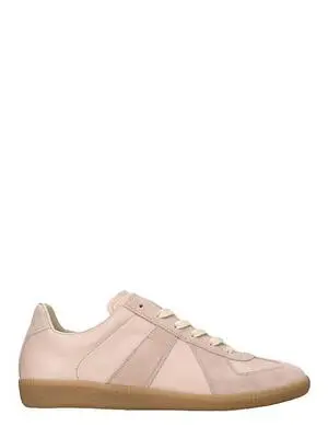 MAISON MARGIELA Replica Leather And Suede Trainers - Peach