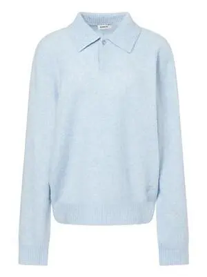 Simkhai Davis Relaxed-fit Cashmere-blend Polo Jumper - Breeze