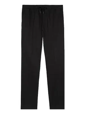 The Kooples Mid-rise Straight-leg Cotton Trousers - Black