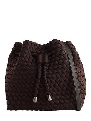 NAGHEDI Gramercy Medium Woven Bucket - Chocolate