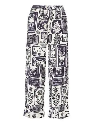 Agua Bendita Graphic-print Cotton Trousers - Multicolor