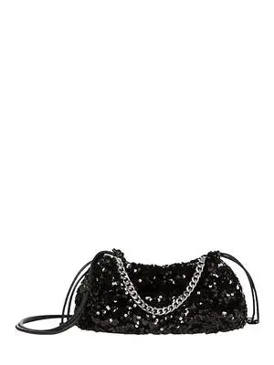 The Kooples Taylor Sequin-embellished Cross-body Bag - Black