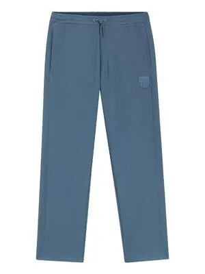 Hugo Cotton-blend Tracksuit Bottoms With Drop-needle Stripe - Light Blue