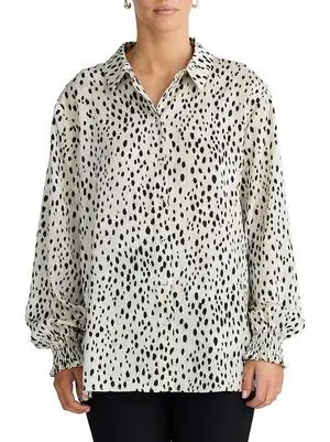 BRAVE+TRUE Audrey Animal Print Button-Up Shirt