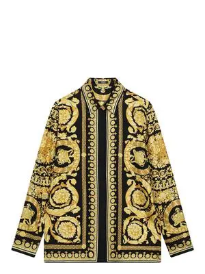 Versace Printed Silk Twill Shirt Multicolor