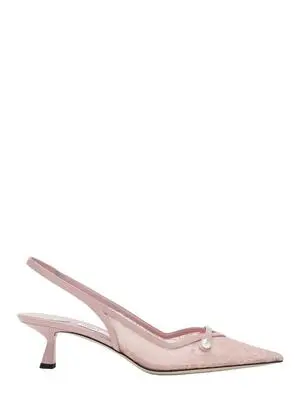 JIMMY CHOO Amita 45 Slingback Pumps - Pink