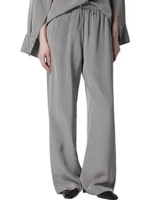RÓHE Striped Wide-leg Trousers - Grey