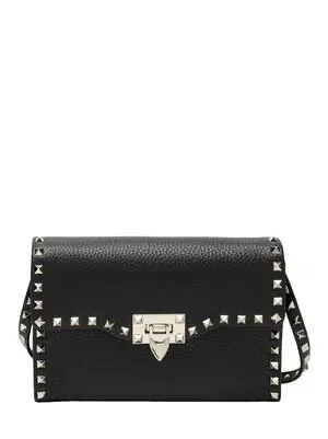 Valentino Garavani Rockstud Embossed Crossbody Bag - Black