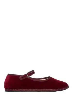 VIBI VENEZIA Mary Jane In Velvet - Burgundy