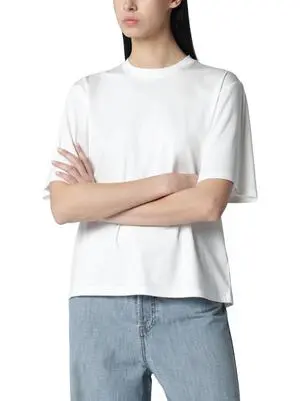 RÓHE Oversized Cotton And Silk T-shirt - White