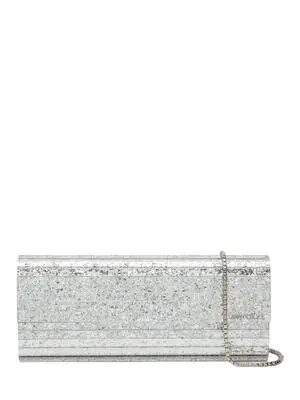 JIMMY CHOO Sweetie Clutch With Glitter - Metal