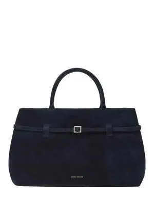 Manu Atelier Le Cambon 35 Suede Bag - Blue