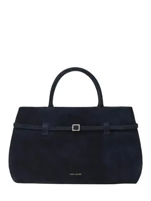 Manu Atelier Le Cambon 35 Suede Bag Blue