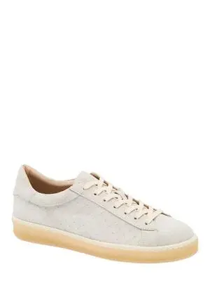 Eleventy Suede Low-Top Sneakers White