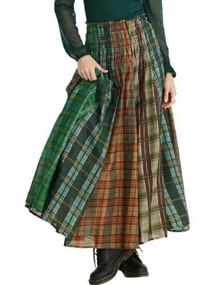 TALISMAN THE LABEL Balmoral Plaid Cotton Skirt - Highlands Check