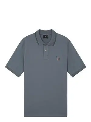 Paul Smith Regular Fit Tipped Cotton Piqué Polo - Anthracite