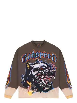 GODSPEED Graphic Print Sweater - Brown